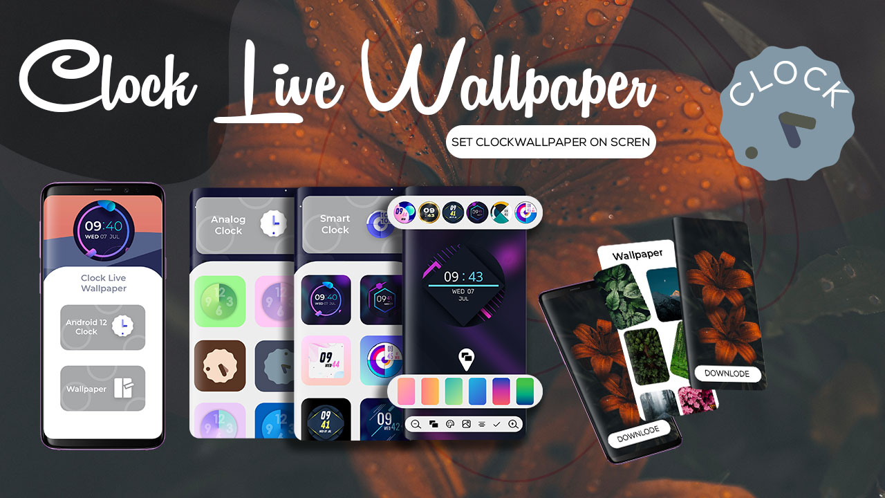 Android 12 Analog and Digital Clock Live Wallpaper - Android 12 Clock Widgets - Admob Ads by ...